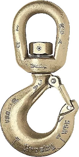 Crochet pivotant Crosby en carbone, avec languette, 322CN, 5t à 15t