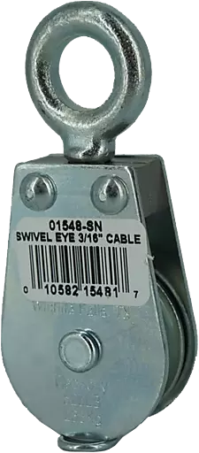 Swivel Eye Pulley Block, 525lb to 1550lb